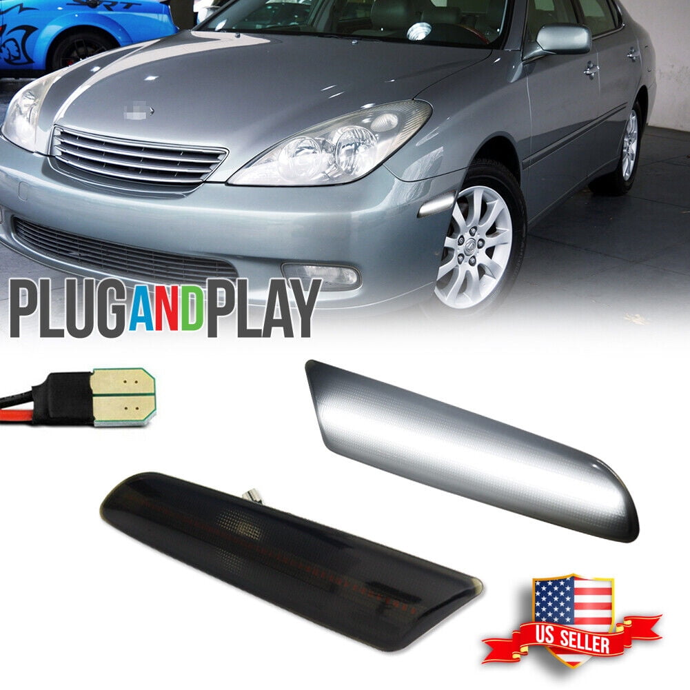 GTINTHEBOX 2PCS Smoked White LED Front Side Marker Lights For 02-03 ...