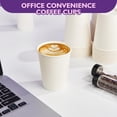 8 oz White Paper Coffee Cups, Disposable Hot Cups for Coffee, Tea ...