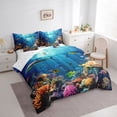 Manfei Watercolor Ocean 7 Pieces Full Size Bedding Sets,Cartoon Sea ...