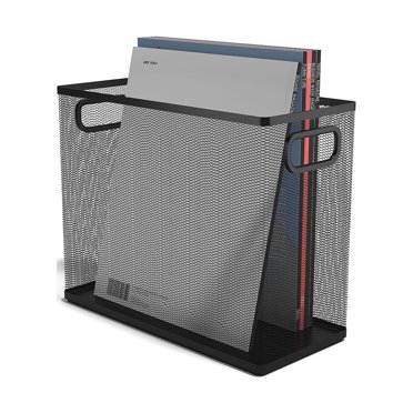 TRU RED Matte Black Wire Mesh File Organizer for Office Desk, Letter ...