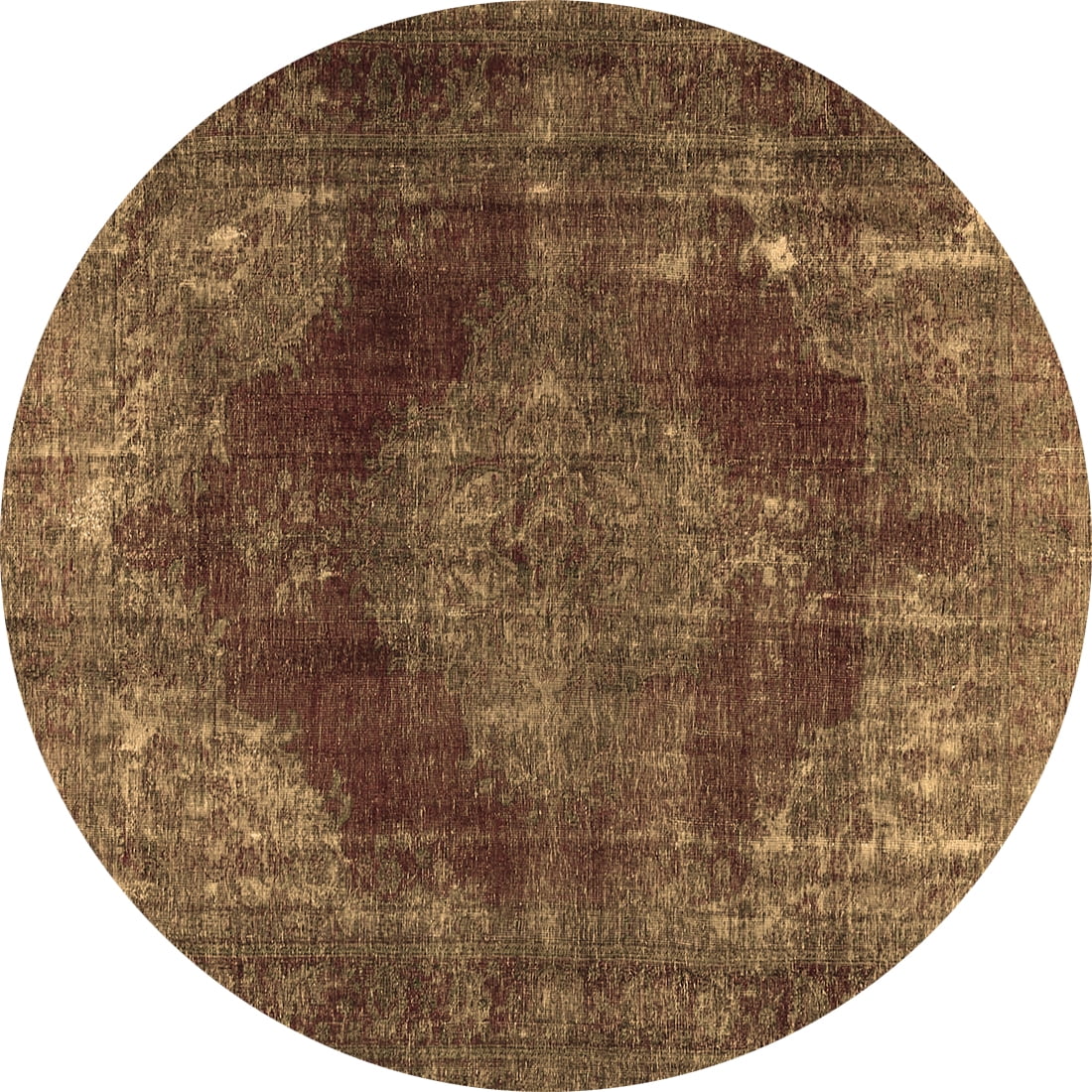 Ahgly Company Indoor Round Persian Brown Bohemian Area Rugs, 6' Round ...