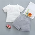 TAIAOJING Unisex Baby Clothes Sets, Cotton Ribbed Short Sleeve Striped ...