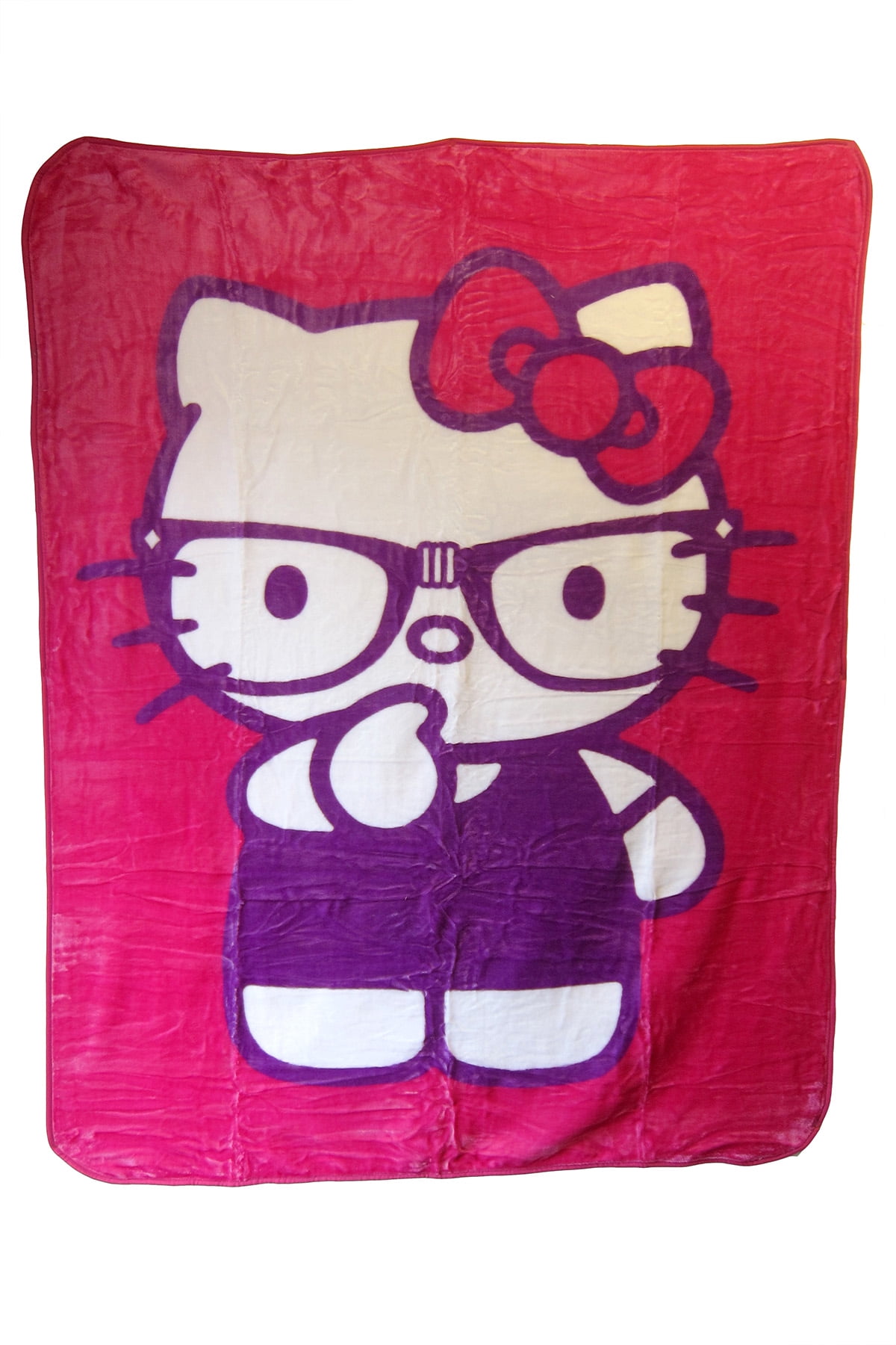Hello Kitty Royal Plush Raschel 100% Polyester Throw Blanket - Thinking ...