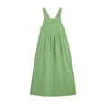 Angala Toddler Girls Dresses Square Neck Long Dresses Sleeveless Solid ...