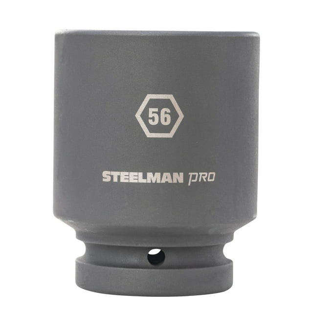 Steelman Pro 1-Inch Drive x 56mm 6-Point Deep Impact Metric Single ...