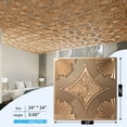 Art3dwallpanels 24x24 inch Bronze Drop Ceiling Tiles,3D PVC Wall Panels ...