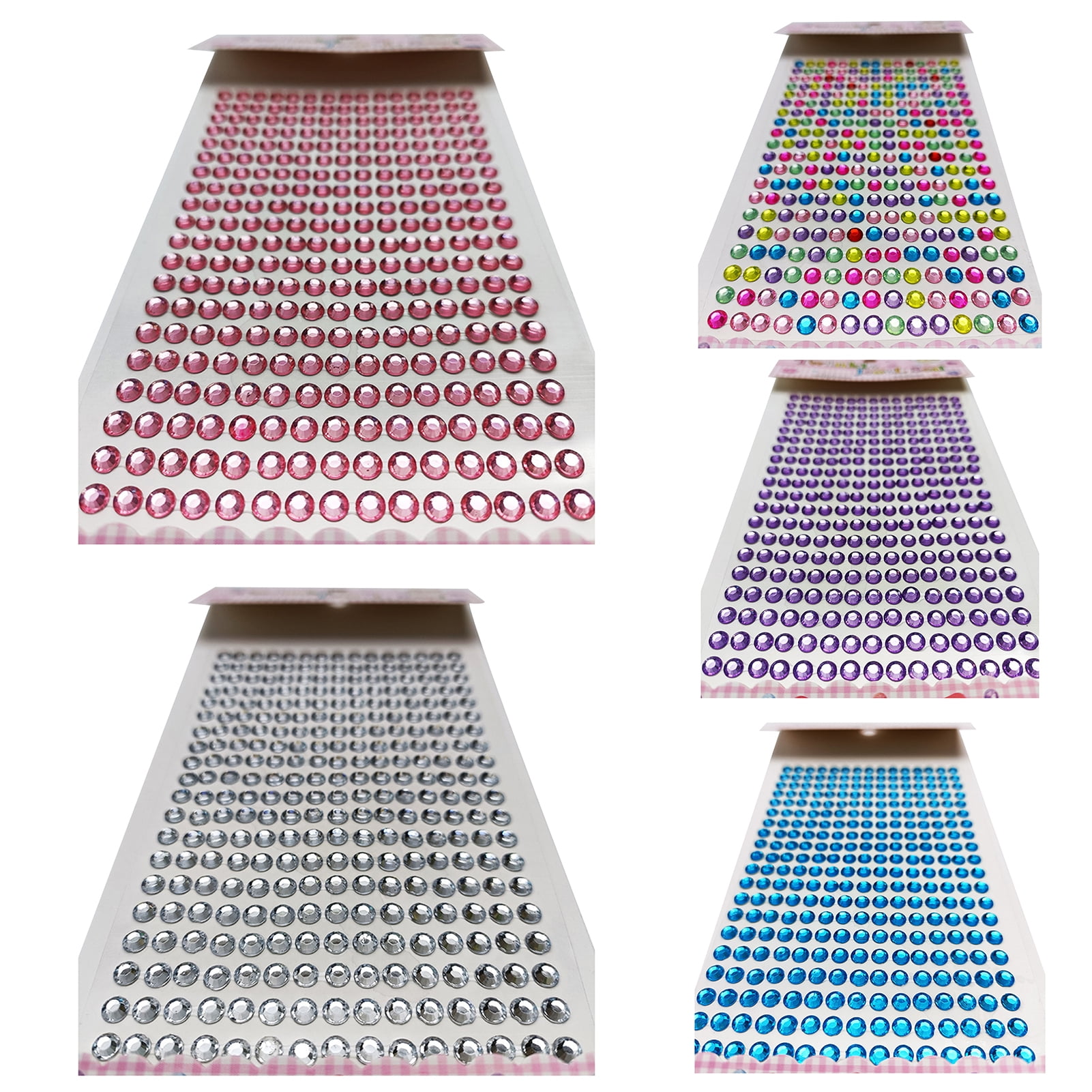 Rhinestone Stickers Self-Adhesive, 2 Set Gems for Crafts Bling Jewel ...