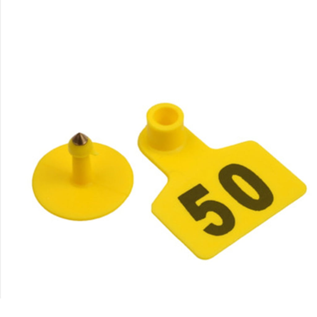 Cattle Ear Tags Plastics Ear Tags for Sheep Cattle Calf Hogs Number 001 ...
