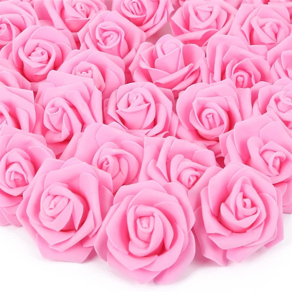 50 Pcs Artificial Rose Flower Heads Real Looking Foam Fake Roses for ...
