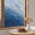 Blue Beach Coastal Window Privacy Film Summer Nautical Ocean Wave ...