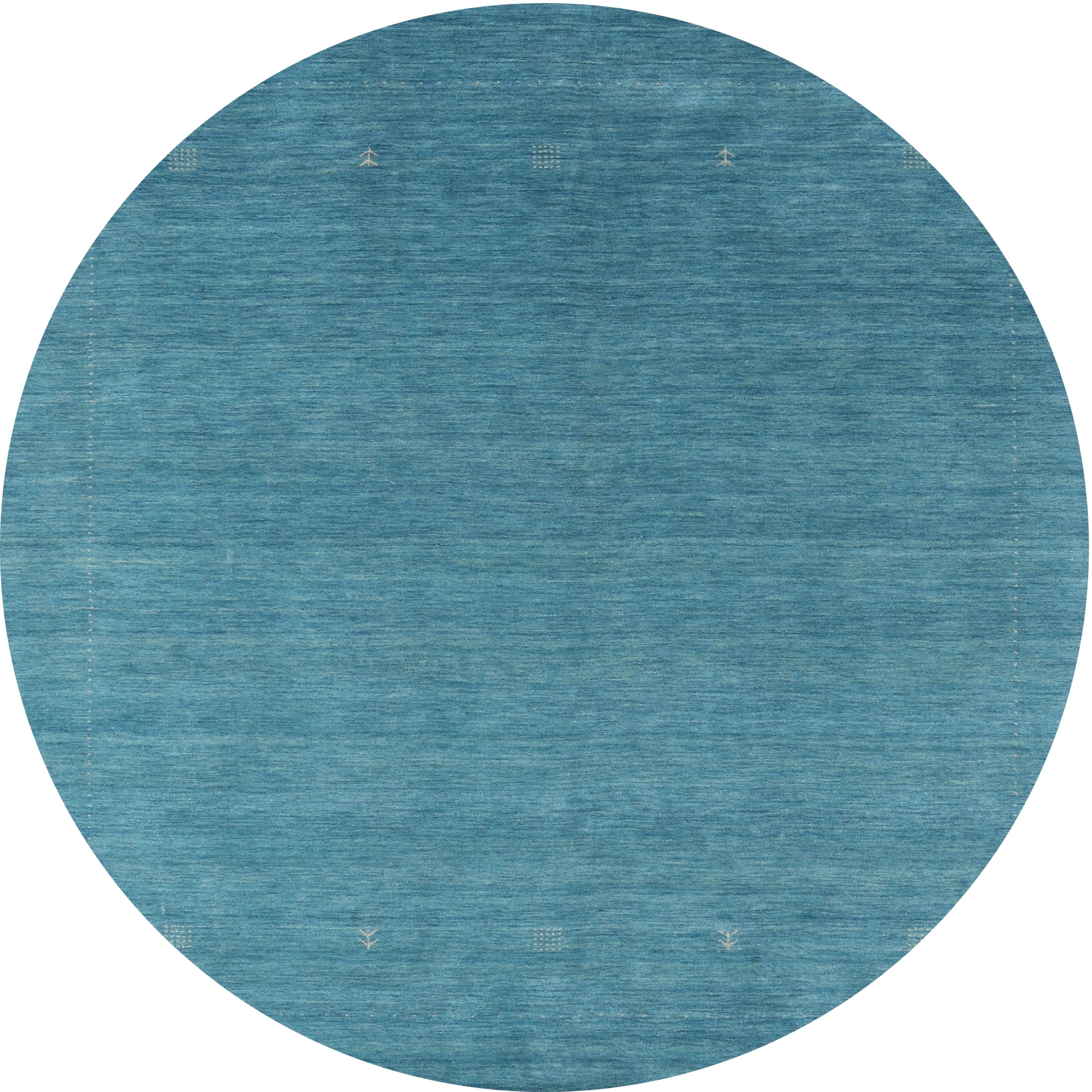 Ahgly Company Indoor Round Contemporary Blue Ivy Blue Abstract Area ...