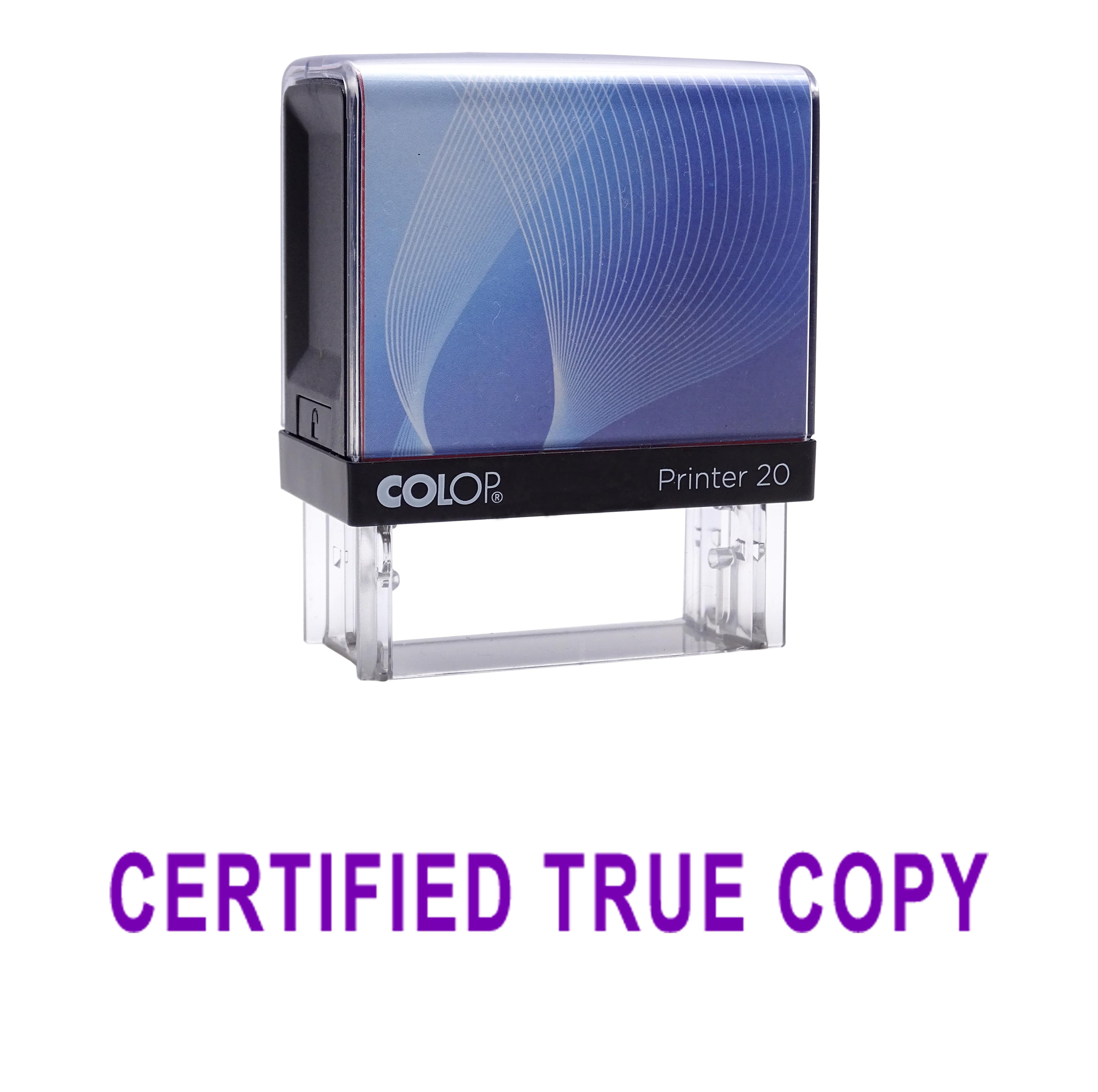 CERTIFIED TRUE COPY Self Inking Rubber Stamp Custom Colop Office ...