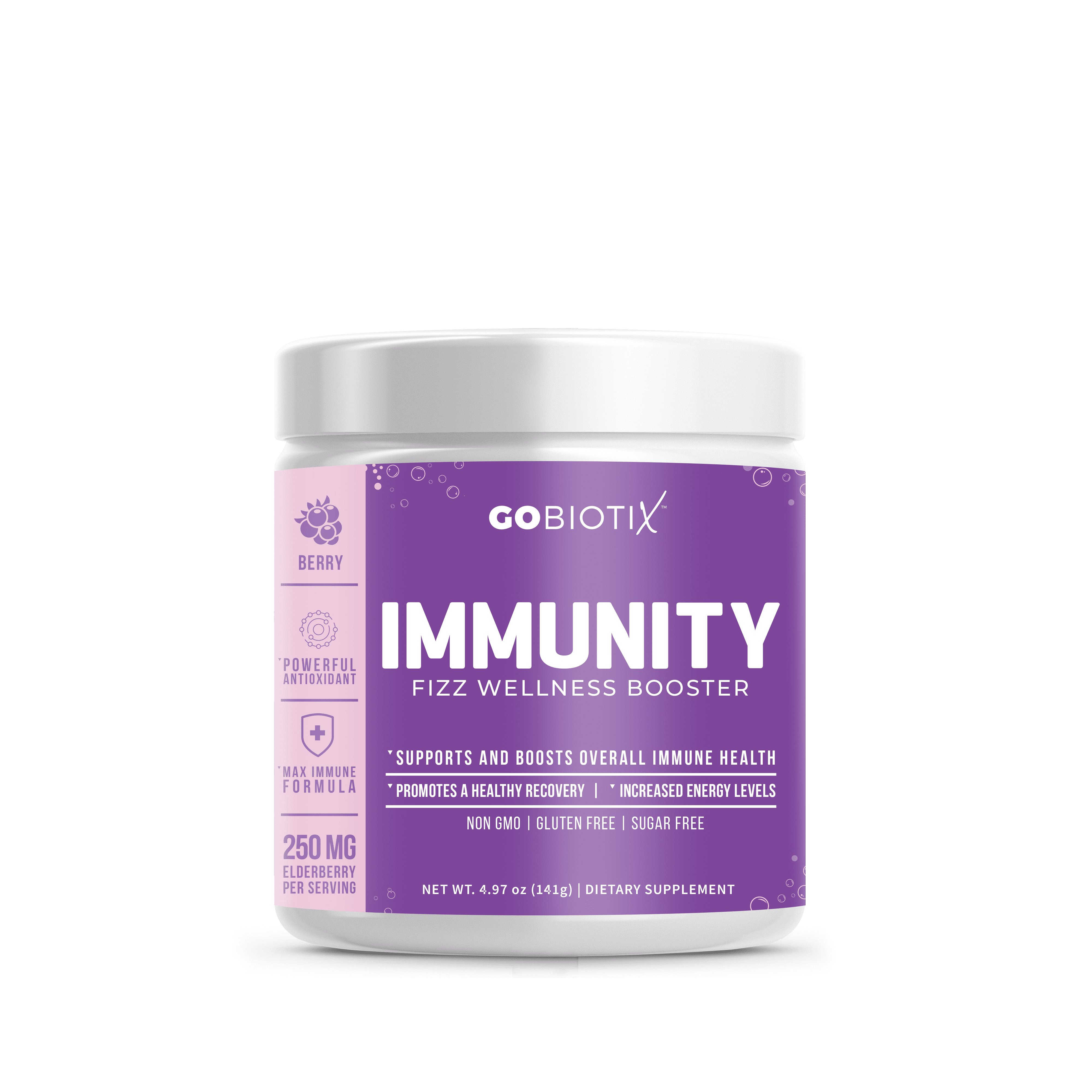 Immunity Fizz Wellness Booster (Berry) by GoBiotix | Antioxidant Powder ...