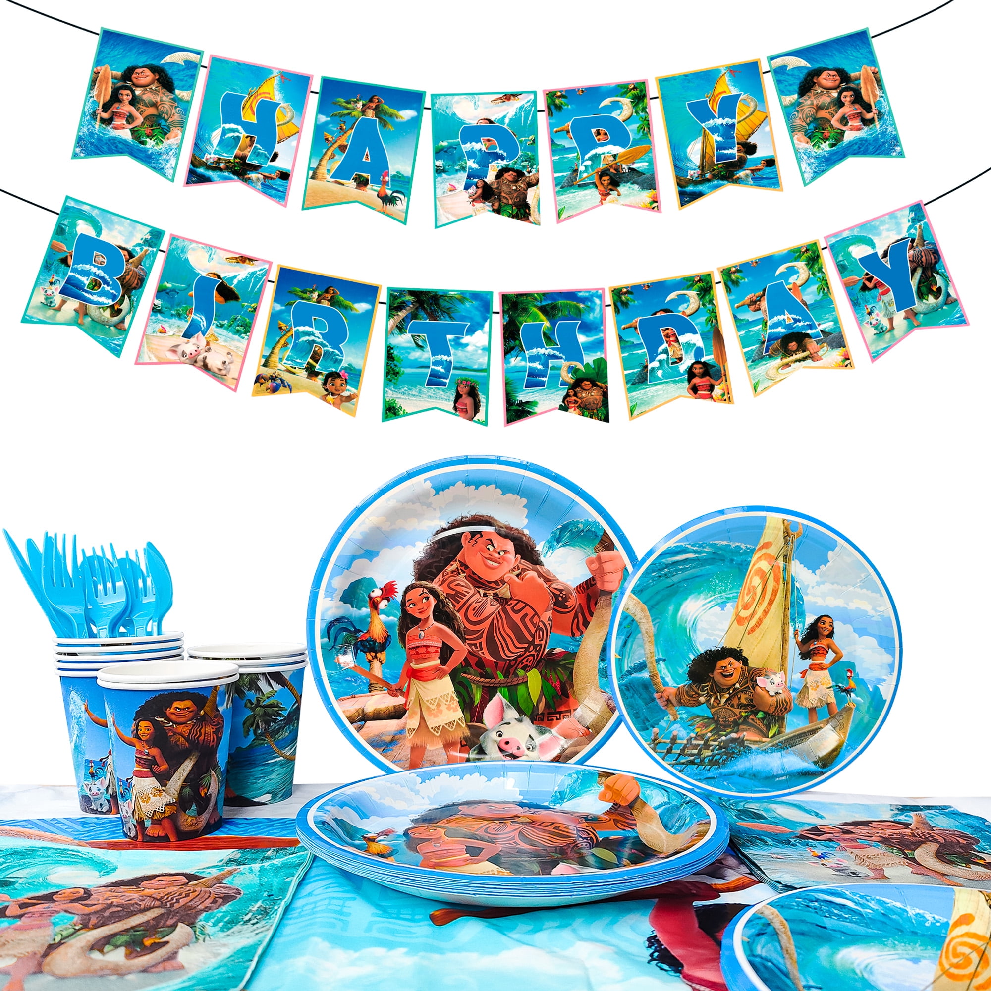 Click here for Elifjoydeco Moana And Maui Party Set  86 Pcs Moana... prices