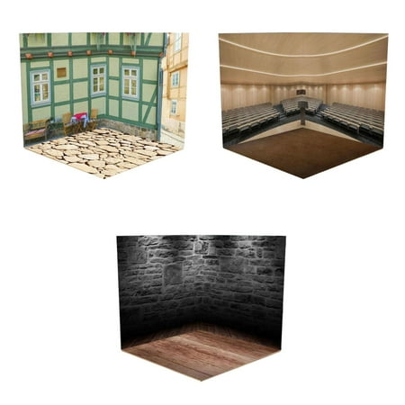 Bunblic 3 Pieces 1/12 Scale Backdrop Display Background Scene Organizer ...
