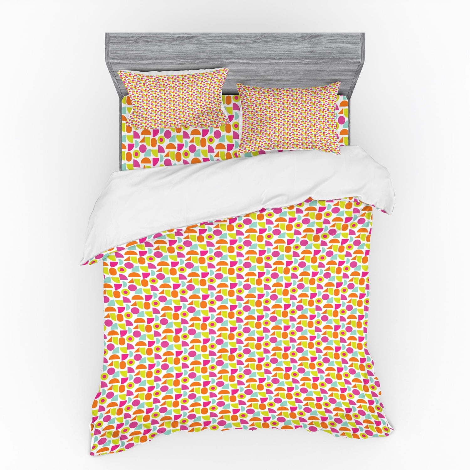 Geometric Duvet Cover Set, Colorful Energetic and Modern Design of ...