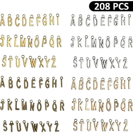 FanShow8 Sets/ 208 Pieces Alphabet Letter Charms A to Z Letter Mixed ...