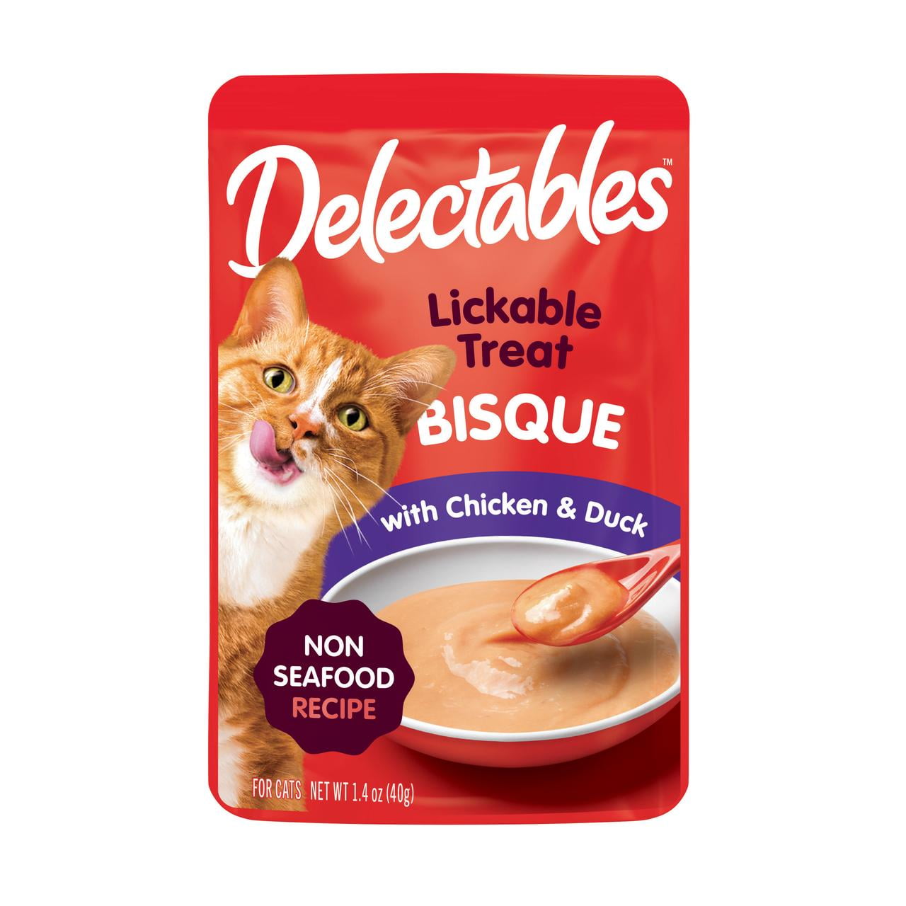 Delectables Lickable Treat - Bisque- Chicken & Duck, Non Seafood, 1ct ...
