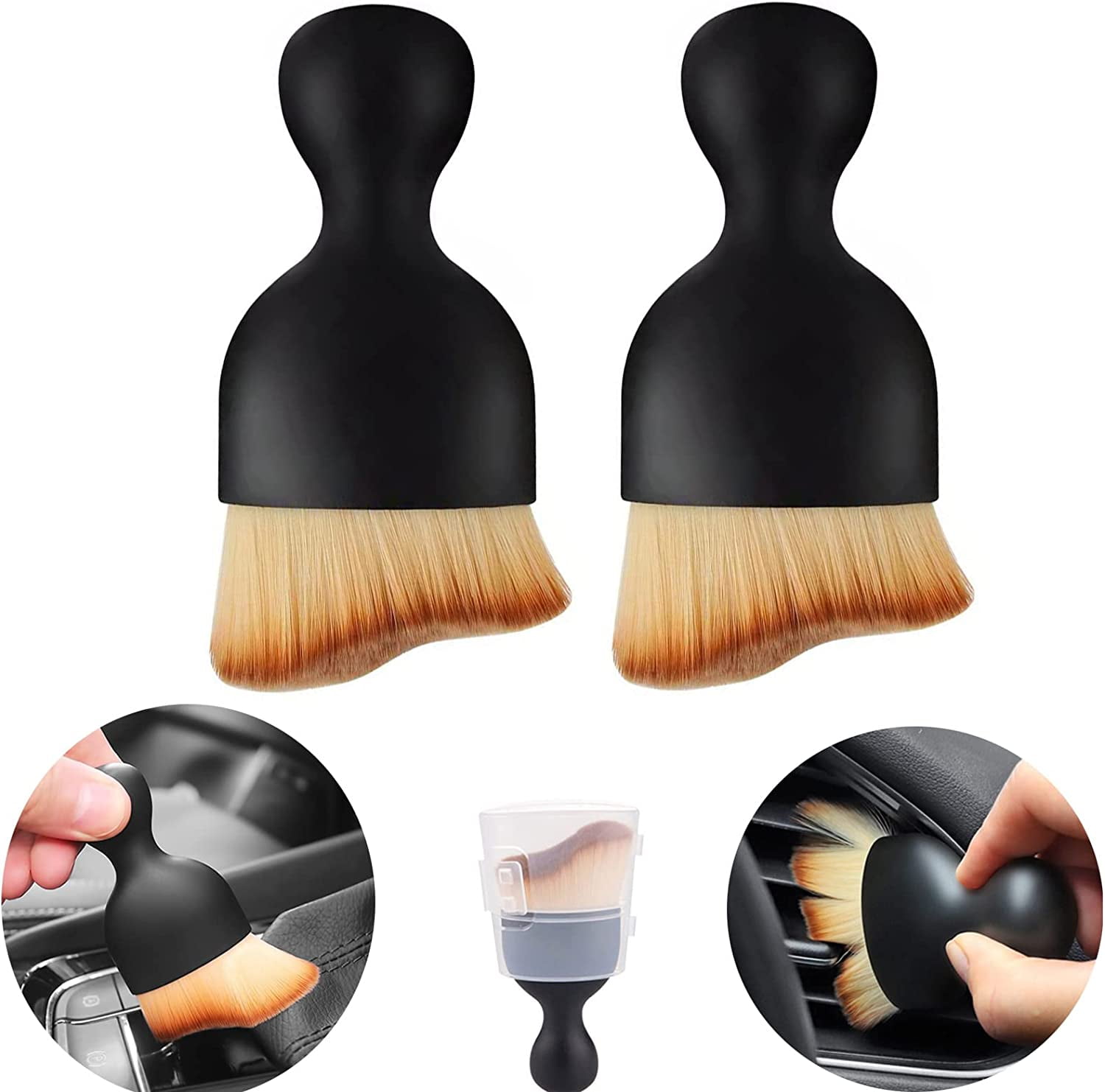 Auto Interior Dust Brush, Car Cleaning Brushes Duster, Soft Bristles ...