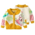 KYAIGUO 1-6 Years Old Girls Knit Top Sweater for Kids Baby,Fall Winter Cotton Cardigan Jacket ...