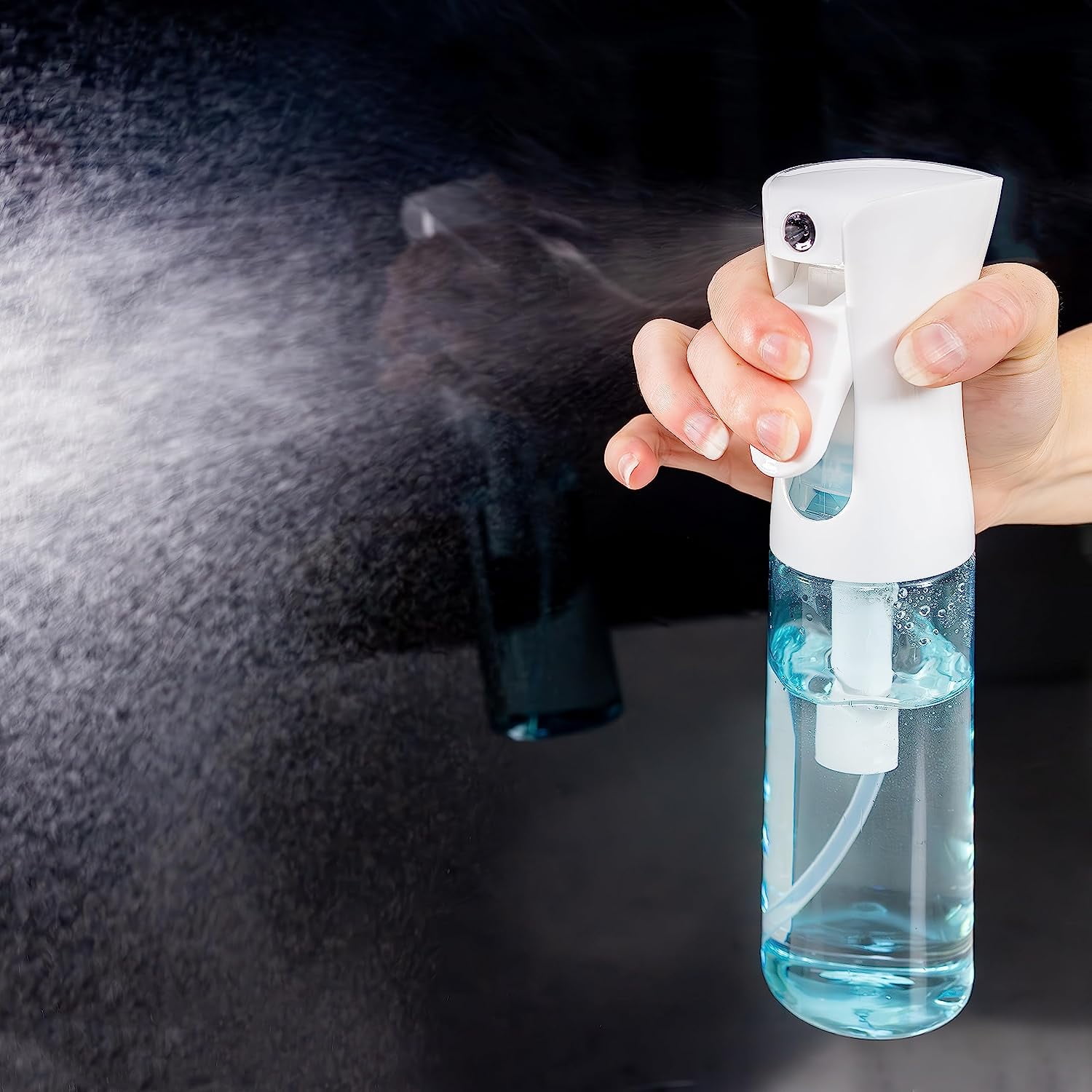 Continuous Spray Bottle 300ml - Refillable Fine Mist Sprayer for Hair ...