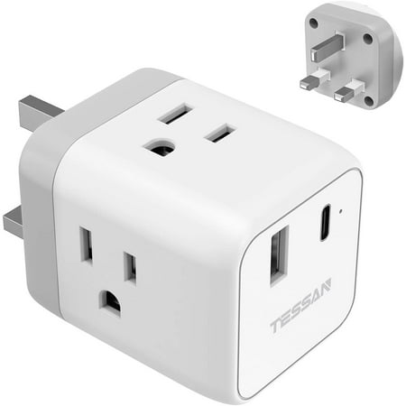 UK Ireland Travel Adapter with USB C PD, UK Power Adapter with 3 ...