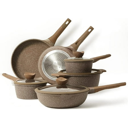 10Pcs Non Stick Pots and Pans Set, Kitchen Cookware Sets, Induction ...