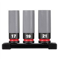 Milwaukee Tool SHOCKWAVE Impact Duty 1/2 Drive Metric 3PC Lug Nut Wheel ...