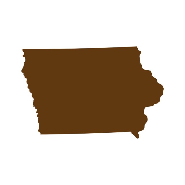 Iowa Shaped Sticker Decal Die Cut - Self Adhesive Vinyl - Weatherproof ...
