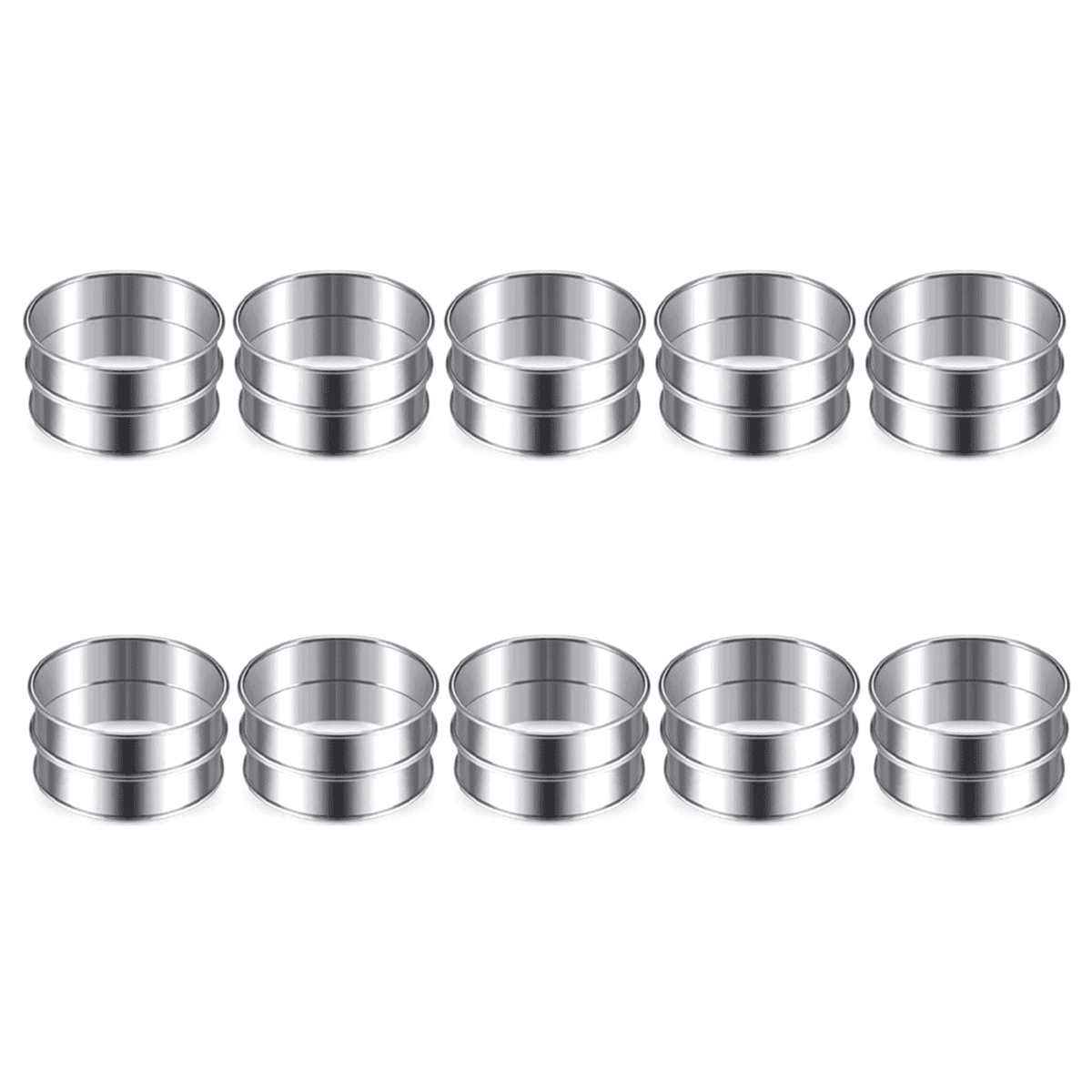 Click here for Unbranded 20 Pcs Double Rolled Tart Rings Stainles... prices