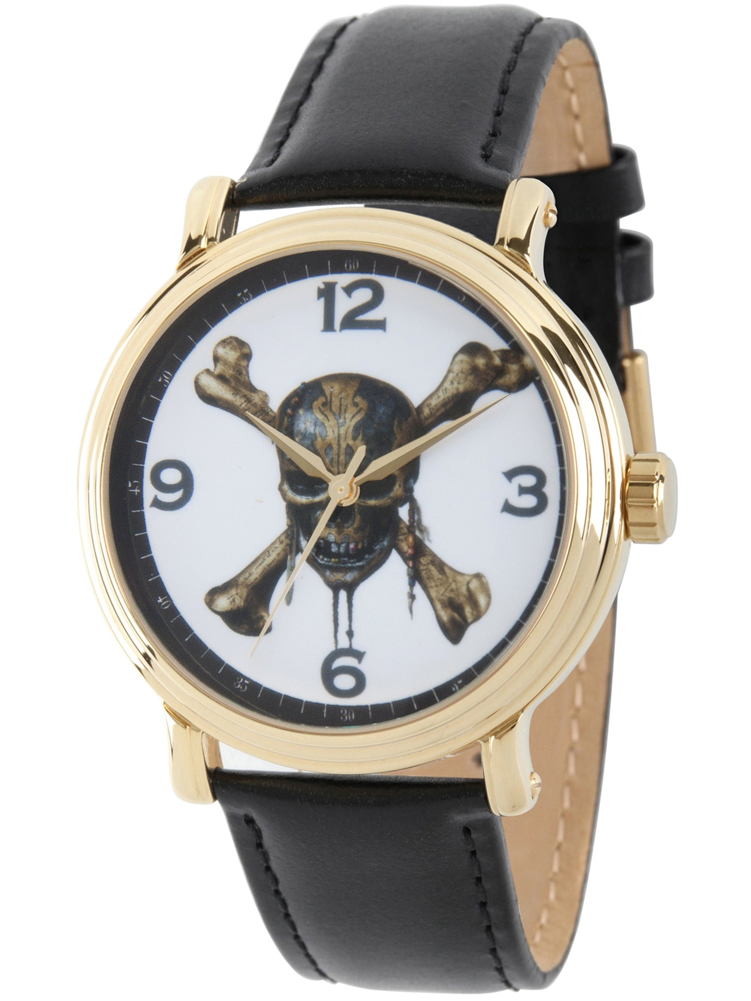 Pirates of the Caribbean 5 B/W Men's Gold Vintage Alloy Watch, Black ...