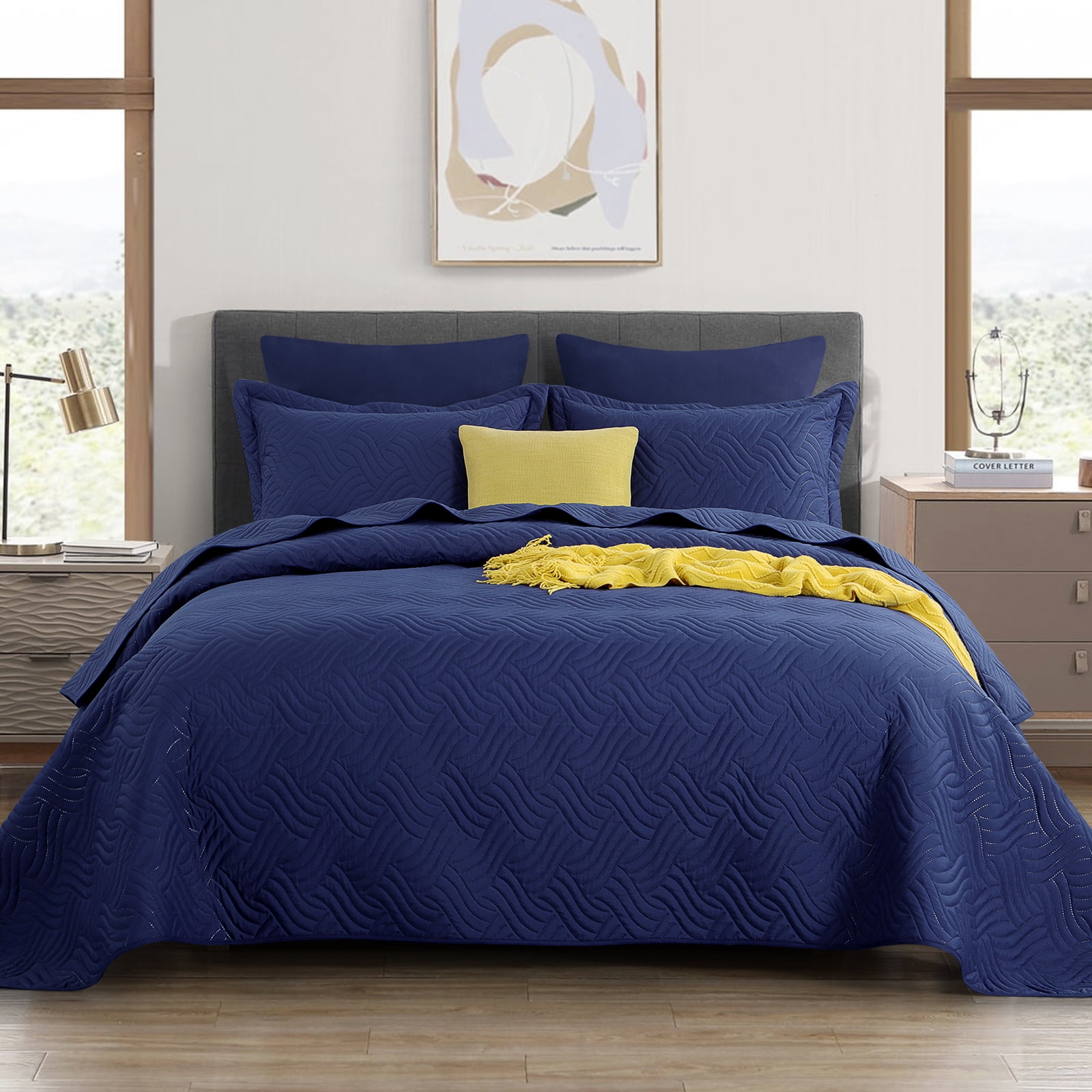 Blue Bedspreads King Size at Andrea Delreal blog