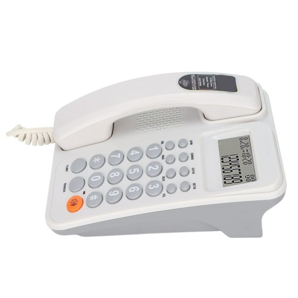 Fixed Telephone, Desktop Corded Telephone Adjustable Volume For Hotel For Office White - Walmart.ca
