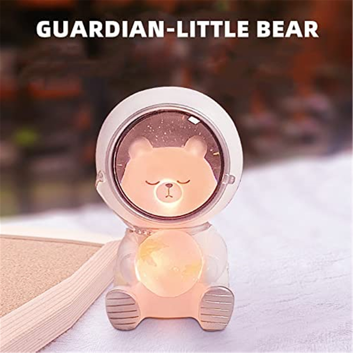 WARMFUNN Night Light - Cute Astronaut Night Light Spaceman LED Moon ...