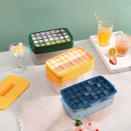 Usmixi Ice C-ube Set Ice C-ube Molds With Scoop 32 Grids Ice C-ube ...