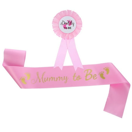 Bail Baby Shower Party Decoration Set Mummy To Be Daddy To Be Sash ...