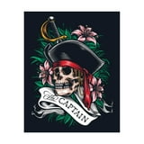 Island Gear Pirate Captain Flag 54x68 Cotton Velour Beach Blanket ...