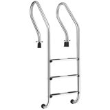 Costway Stainless Steel 3-Step Swimming Pool Ladder Non-Slip for In ...