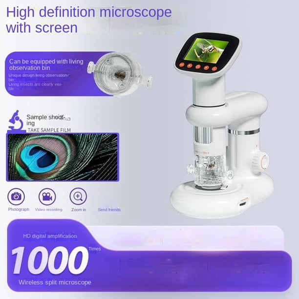 2 Pulgadas 1080P LCD Digital Microscopio 50X-1000X Microscopio ...