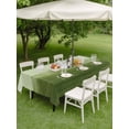 Abstract Ocean Rectangle Outdoor Tablecloth with Umbrella Hole Green ...