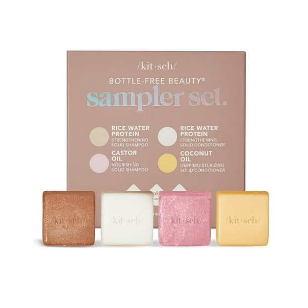 Kitsch 4pc Sampler Set - Rice Shampoo Bar Growth Castor Oil Shampoo Bar ...