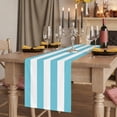 Cyan Stripes Table Runner 18x72 Inch Modern Artistic Parallel Lines ...