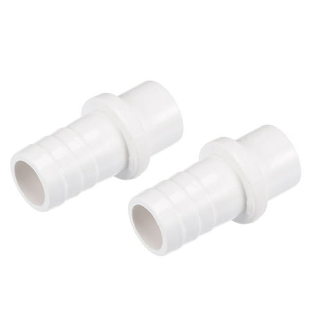 Uxcell 18mm Barb x 20mm Spigot Straight PVC Pipe Fitting Adapter White ...