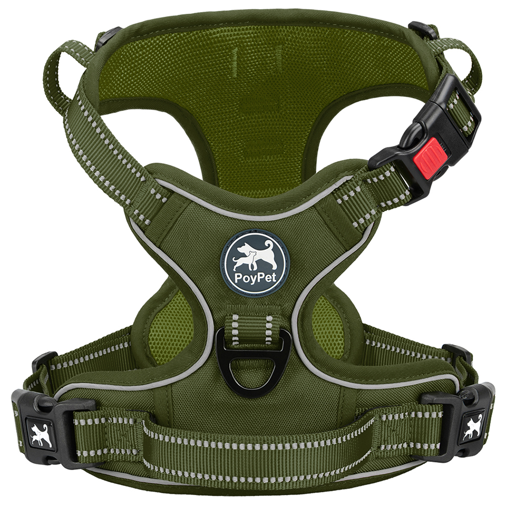 Gooby Padded Vest Dog Jacket - Solid Green, Large - Warm Zip Up Dog ...