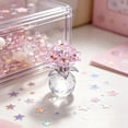 Dvumao Home Decor, Mini Crystal Flower Vase Ornament Sparkly Floral ...