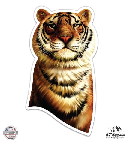 Tiger - 5" Vinyl Sticker - For Car Laptop I-Pad - Waterproof Decal ...
