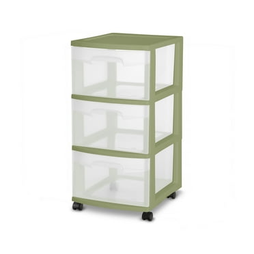 Sterilite Wide 3 Drawer Unit Plastic, White - Walmart.com