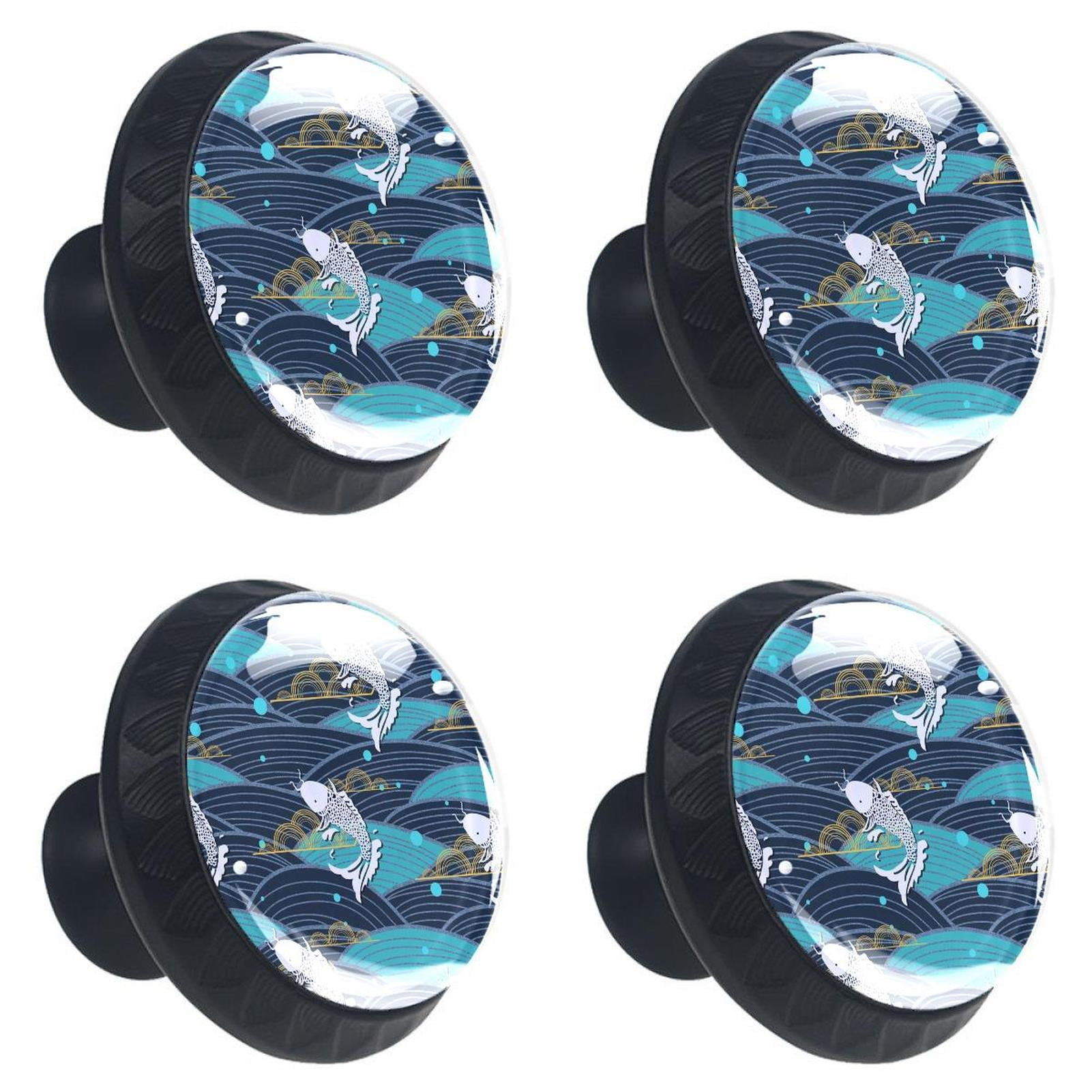 4 Pcs Japanese Style Fish Knobs for Kitchen Cabinet Cupboard Dresser ...