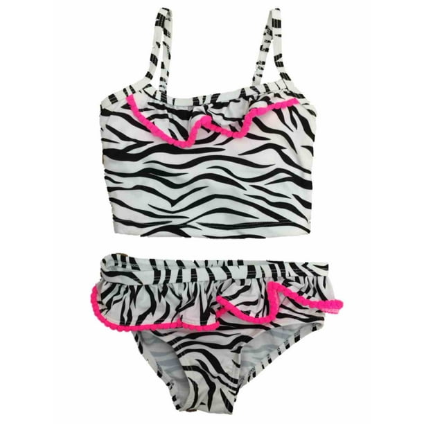 Koala - Infant & Toddler Girls Black Zebra Print 2 Pc Tankini Swimming ...