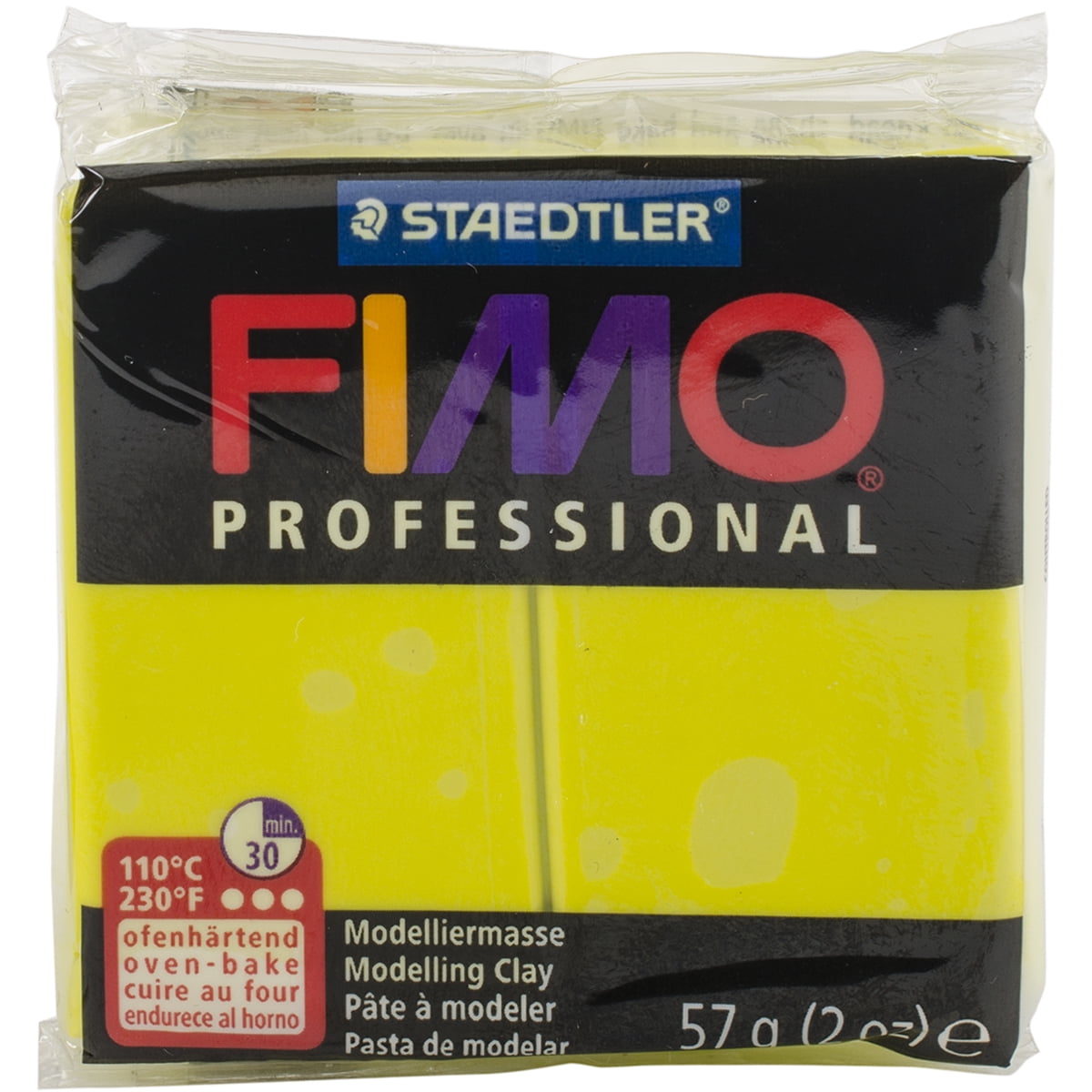 Fimo Professional Soft Polymer Clay 2oz-Lemon Yellow - Walmart.com
